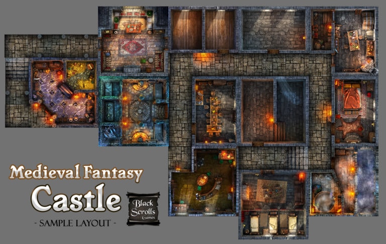 Castle Modular Map-Tiles – Black Scrolls Games